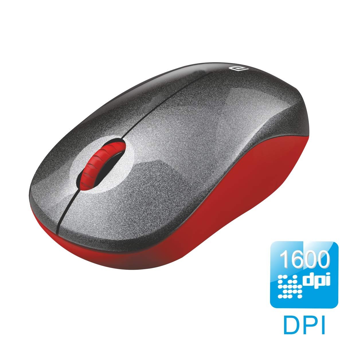 Portronics Toad 12 Wireless 2.4G Optical Mouse (Red-Black) - ShoppCart