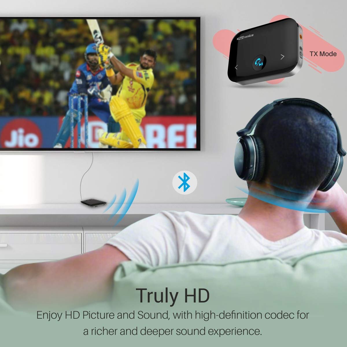 Portronics Auto 14 2-in-1 Bluetooth Transmitter & Receiver Adaptor ...