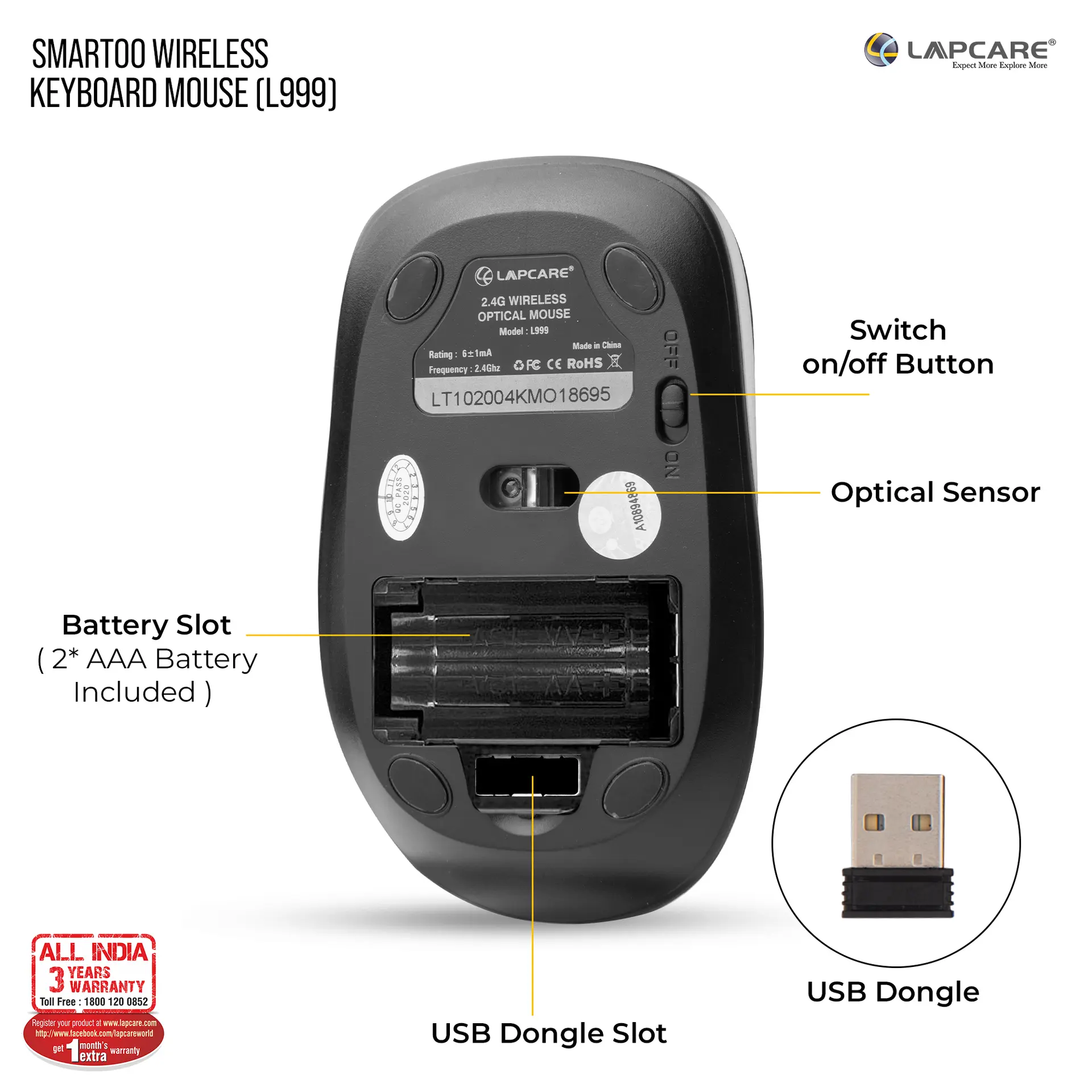 Smartoo Wireless Combo BLACK - ShoppCart